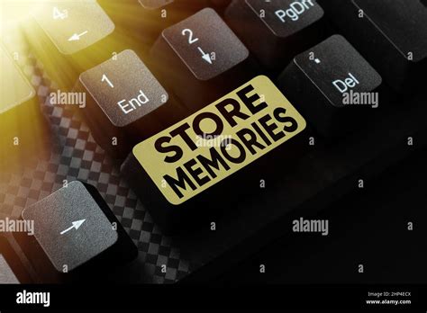 Hand Writing Sign Store Memories Conceptual Photo A Process Of