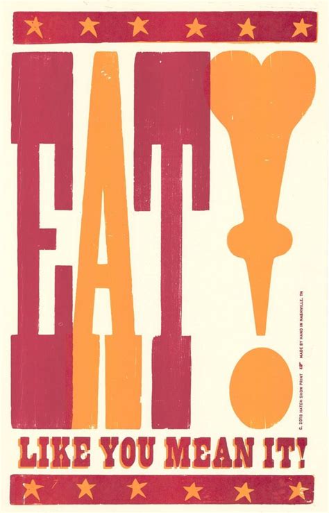 Eat Like You Mean It Poster