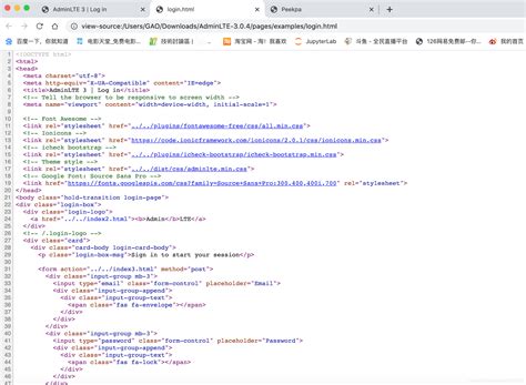 用django全栈开发——08 使用adminlte开发前端登录页面 adminlte django 皮克啪的铲屎官的博客 csdn博客