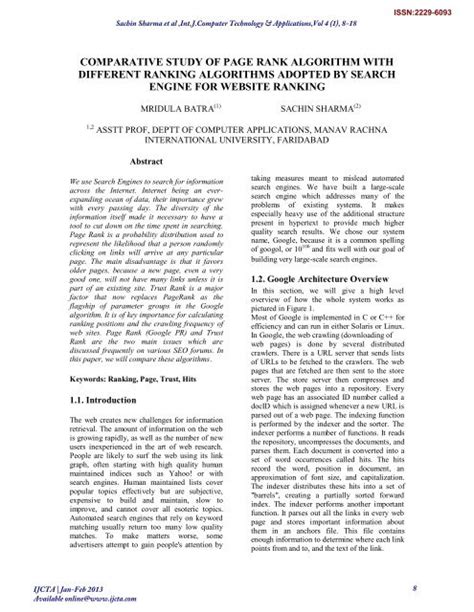 Comparative Study Of Page Rank Algorithm With Different Ranking