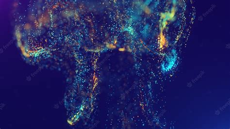 Premium Photo 3d Rendering Of A Multicolored Vibrant Abstract Cloud Of Particles In Space