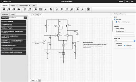 Electronic Circuit Simulation Tools Circuit Diagram