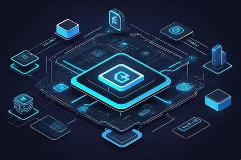 Premium Photo Futuristic Blockchain Technology Cryptography