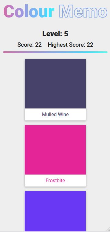 A Memory Game Made With React
