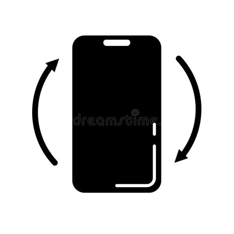 Rotate Mobile Phone Icon Rotation Symbol With Arrows Set Turn Device Screen Ui Button Web