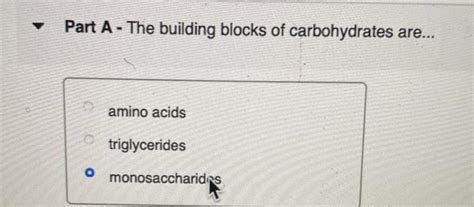 Answered The Building Blocks Of Carbohydrates Are Amino Acids Kunduz