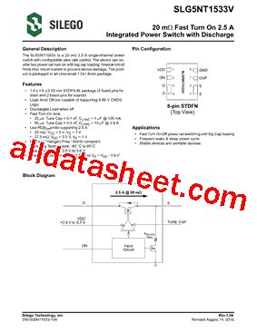 SLG5NT1533V Datasheet PDF Dialog Semiconductor