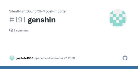 Genshin · Issue 191 · Silentnightsoundgi Model Importer · Github