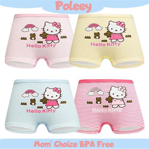 Hello Kitty กางเกงชั้นในลายทางสําหรับเด็ก Shopee Thailand