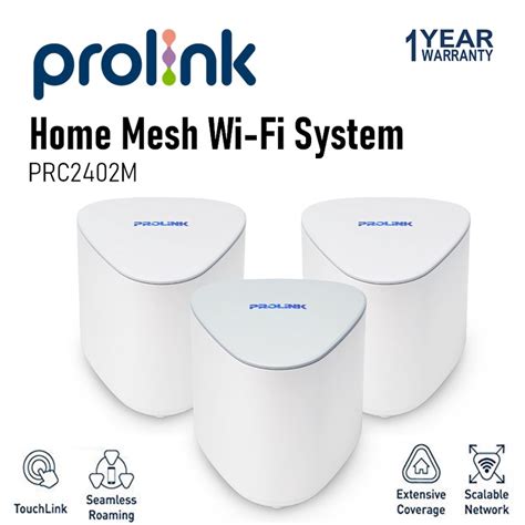 Prolink Prc M Prolink Ac Whole Home Mesh Wifi System Router Single Twin Shopee