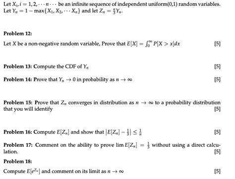 solved let xi i 1 2 ⋯n⋯ be an infinite sequence of