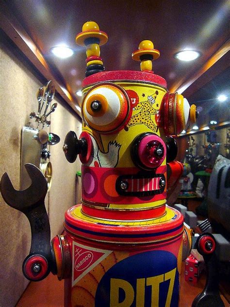 Tin Can Robot Tin Can Robots Tin Can Found Object Art