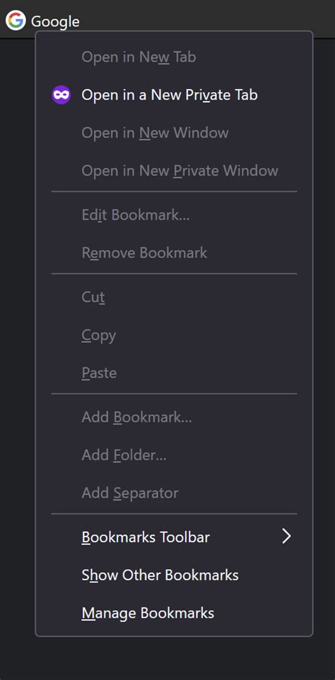 Bug Error With Bookmarks Toolbar Context Menu In 4031 Waterfox