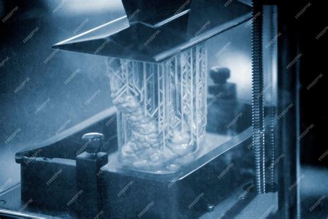 Premium Photo D Printer Working Process D Printing Stereolithography Photopolymerization Sla
