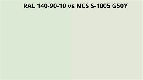 Ral 140 90 10 Vs Ncs S 1005 G50y Ral Colour Chart Uk