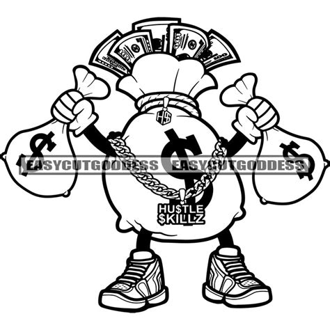 Hood Money Bag Drawing At Abigail Schardt Blog