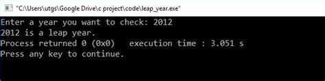 C Program To Check Leap Year Trytoprogram