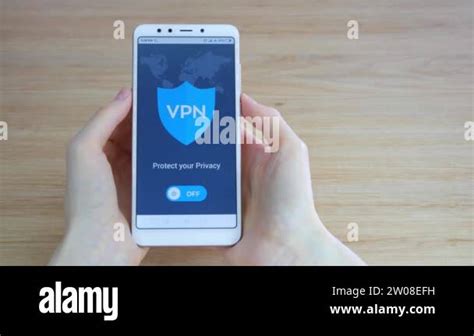 Vpn Virtual Private Network Turning On Vpn On The Smartphone Data