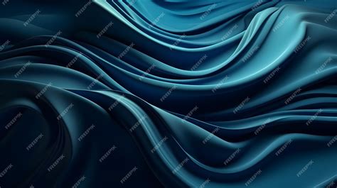 Premium Ai Image Abstract Background With 3d Blue Gradient Silk