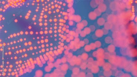 Live Pulsations Of 3d Background With Dots Design Abstract Membrane