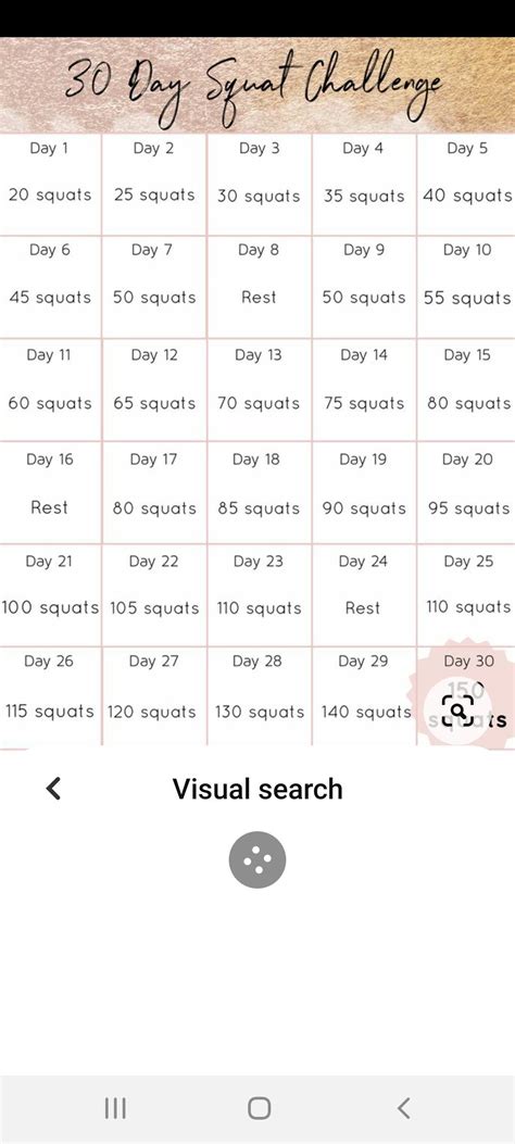 30 Day Squat Challenge Printable T Certificate Printable T 30