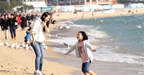 포근한 해운대 겨울 맞아