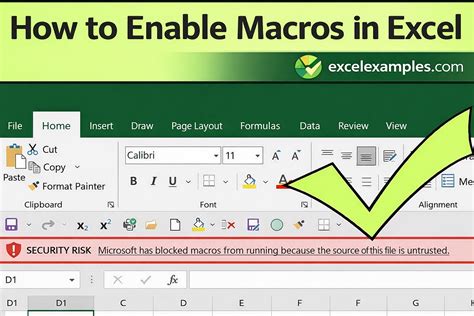 How To Enable Macros In Excel On Mac Excel Examples