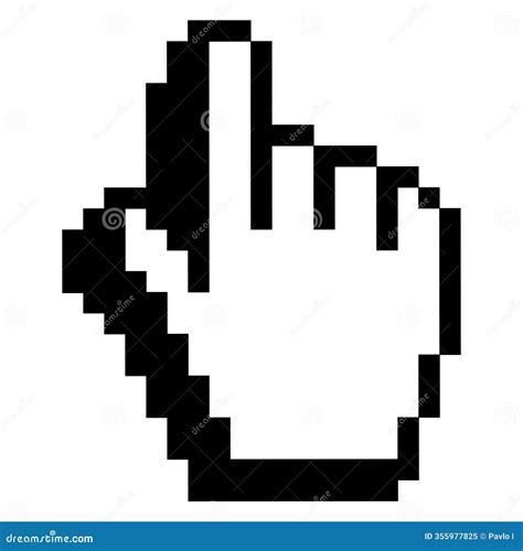 Web Cursor Icon Set Vector Pixel Hand Cursor Classic Web Element Mouse Cursor Hand Pointers