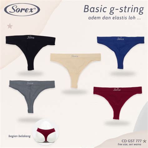 Jual Sorex Gst 777 Celana Dalam Basic G String Wanita Cd Casual Thong Cewek Motif Rajut