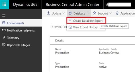 Dynamics 365 Business Central Exporting A Database Backup From A Saas Tenant Stefano Demiliani