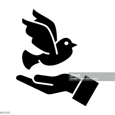 손에 단단한 아이콘 자선 개념 흰색 배경에 인간의 손바닥 기호가 있는 비둘기 스타일 모바일 웹 디자인으로 열린 손 아이콘에서 날아가는 평화의 비둘기 벡터 그래픽 0명에 대한