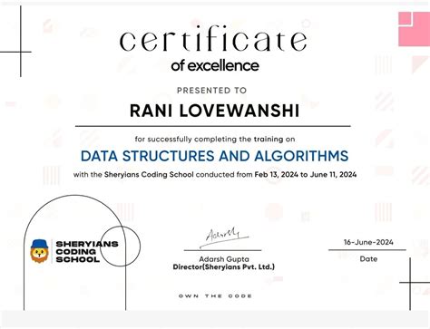 Rani Lovewanshi On Linkedin Dsa