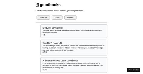 Book Recommendation Codesandbox