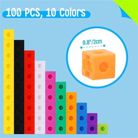 spritegru math linking cubes 100 piece set educational counting