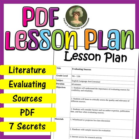 Evaluating Sources Editable Lesson Plan For High School Tpt