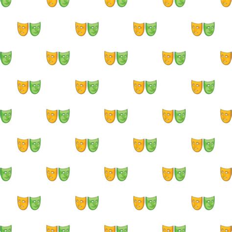 Patrón De Máscara Feliz Y Triste Estilo De Dibujos Animados 15100794