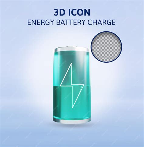 Premium Psd Energy Battery Charge 3d Rendering Illustration