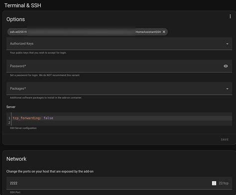 ssh from terminal permission denied configuration home assistant