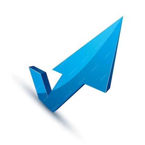 Premium Vector 3d Abstract Symbol With An Arrow In The Shape Of Checkmark Business Growing