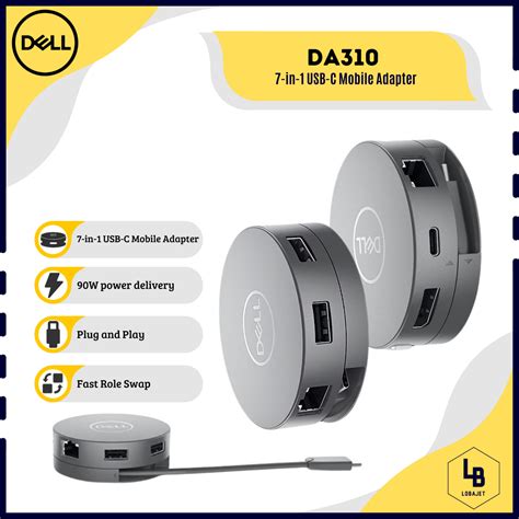 Jual Dell Da310 7 In 1 Usb C Mobile Adapter Usb C Hub