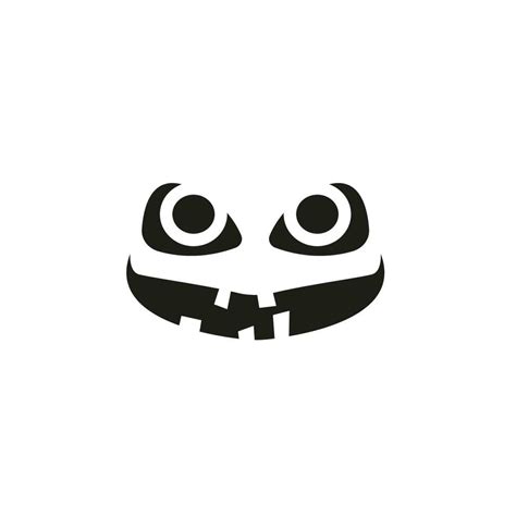 Scary Face Halloween Vector Icon Illustration 23278891 Vector Art At
