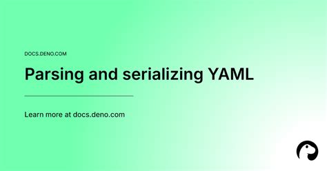 Parsing And Serializing Yaml