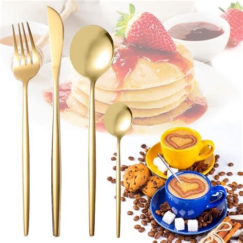 Комплект прибори за хранене от 24 части португалски стил неръждаема стомана 6 X ножове 6 X