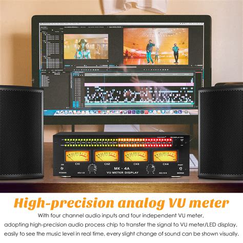 Buy Four Analog Vu Metersound Level Indicator Db Panel Pro Audio