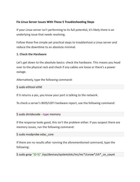 Linux 5 Troubleshooting Steps Fix Linux Server Issues With These 5 Troubleshooting Steps If