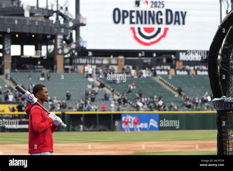 Los Angeles Angels Kyren Paris Watches During Batting Practice Before