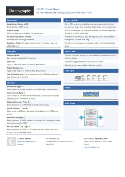 9 Ospf Cheat Sheets Cheat Sheets For Every Occasion