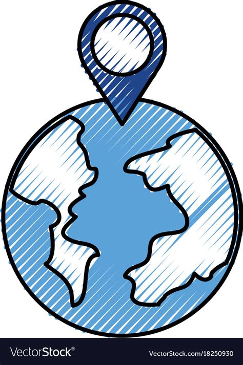 globe world pointer map location web royalty free vector