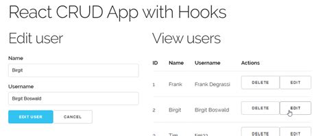 Creating A Crud App In React With Hooks Dev Community