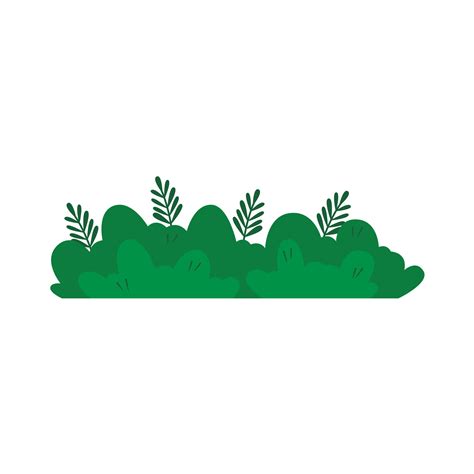 Simple Bush Element Grass Element Foliage Silhouette Stylized Ecology Decorative Object